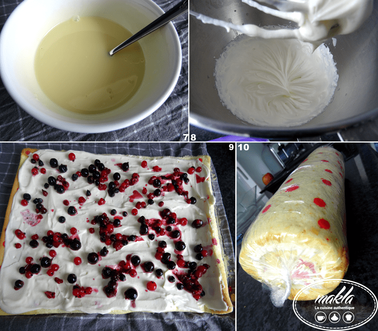 Roulé à pois au chocolat blanc et aux fruits rouges - Makla - La ...