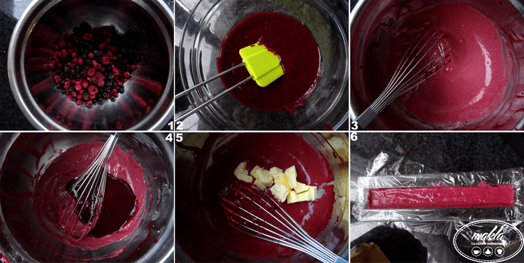 Bûche | Vanille - Insert fruits rouges - Dacquoise coco - Makla - La ...