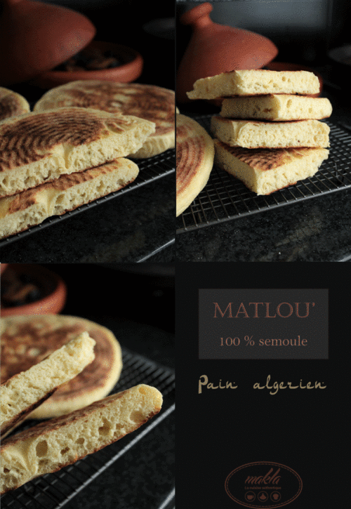 Matlou' - Pain traditionnel algérien | Cuisson à la poêle - Makla - La ...