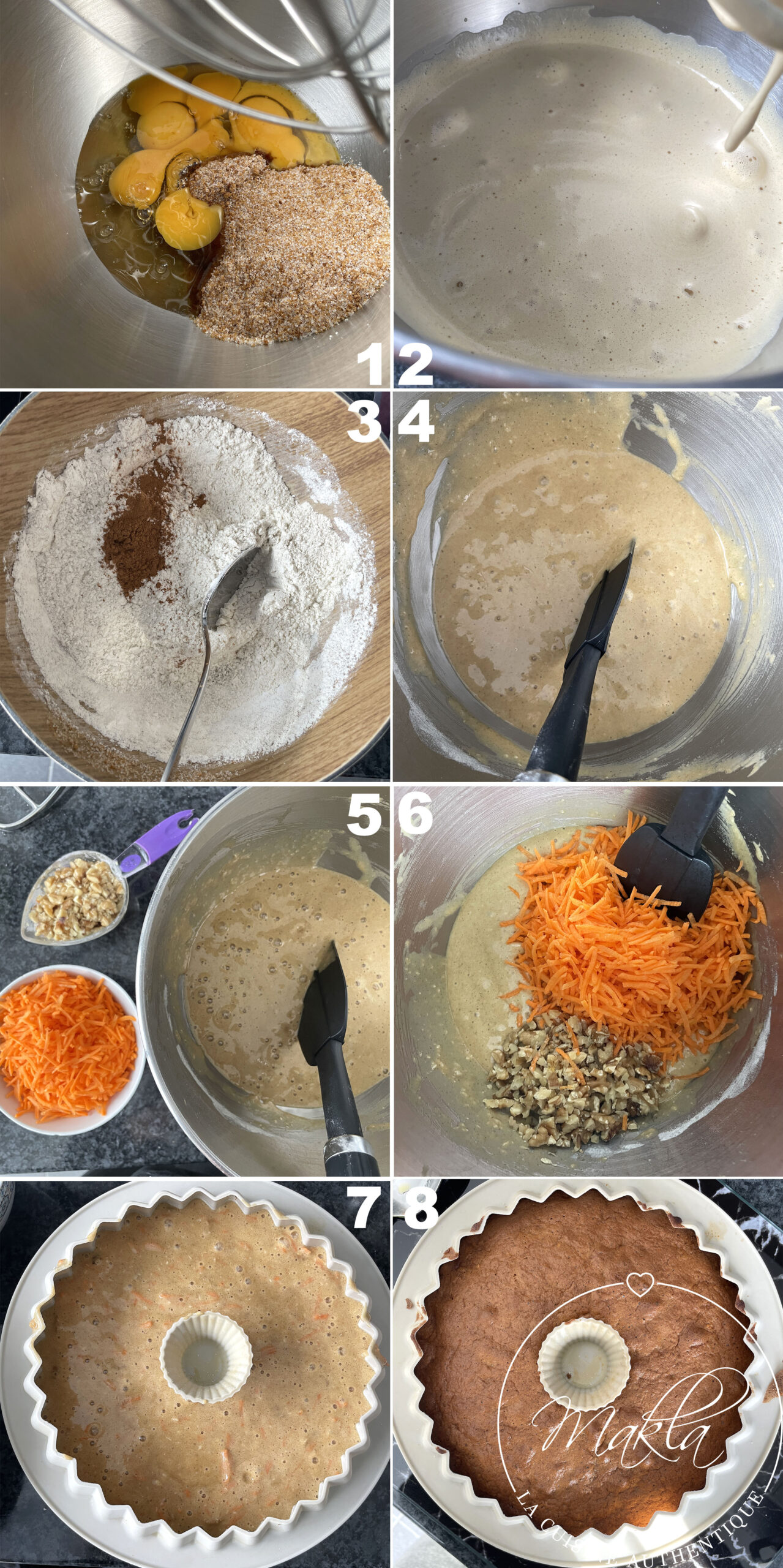 Gâteau portugais | Noix de coco - Carotte - Noix - Makla - La cuisine ...